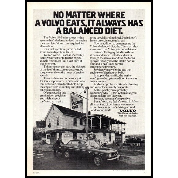 Volvo | Art | 974 Volvo 14 Series Vintage Print Ad Astro Gas Station ...